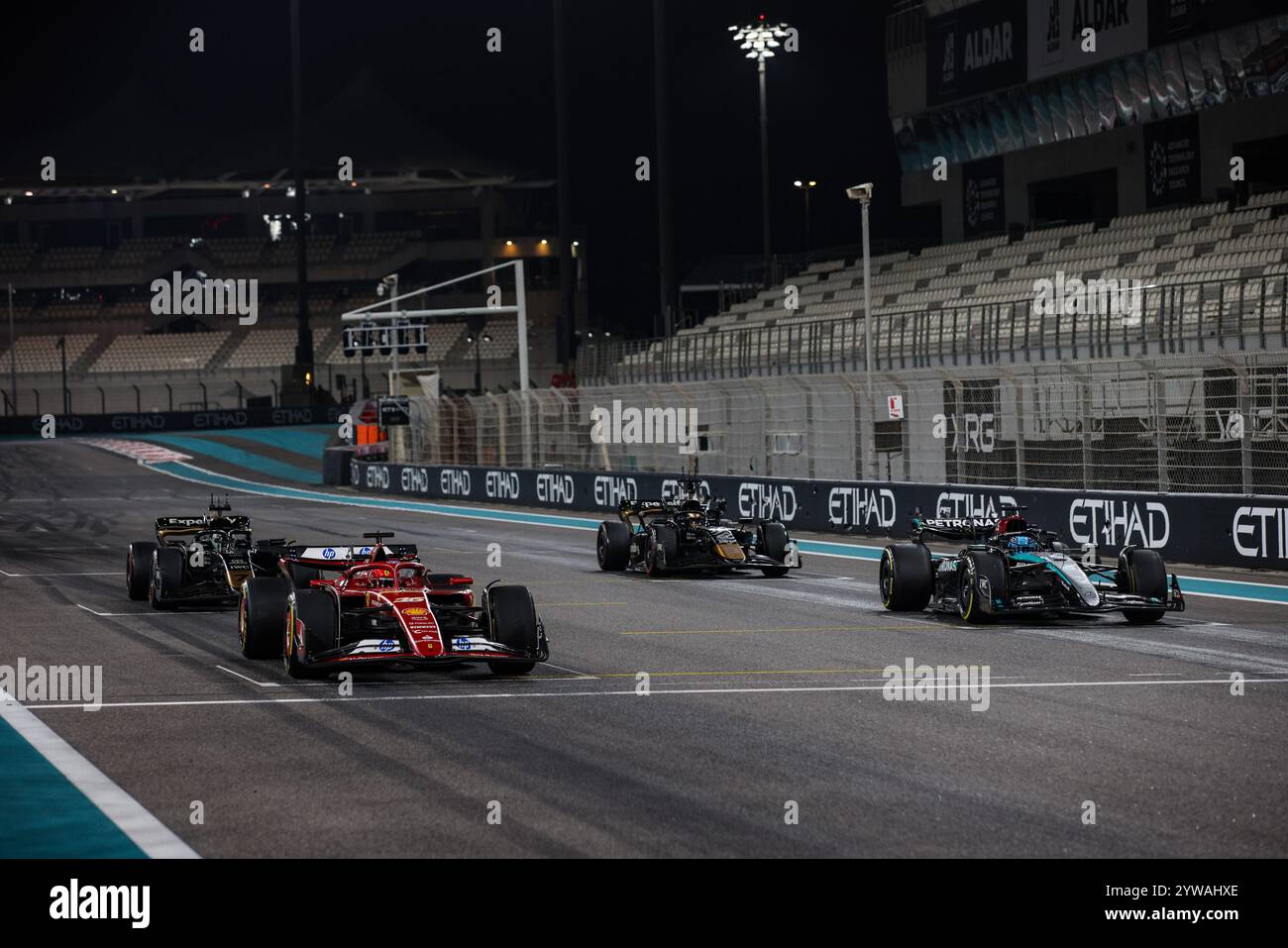 16 LECLERC Charles (mco), Scuderia Ferrari SF-24, action 63 RUSSELL ...