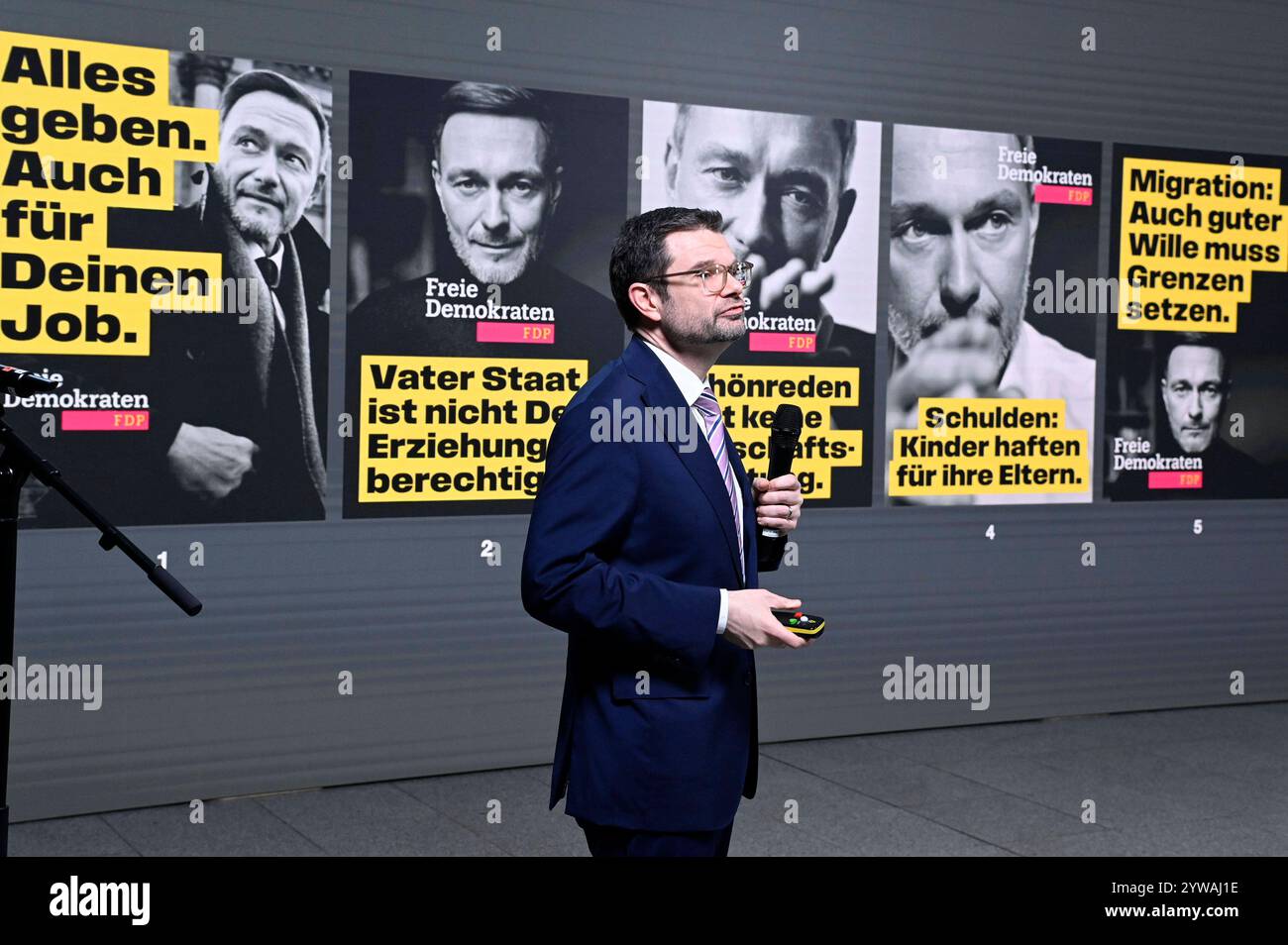 Marco Buschmann bei der Presseskonferenz der FDP zur ...