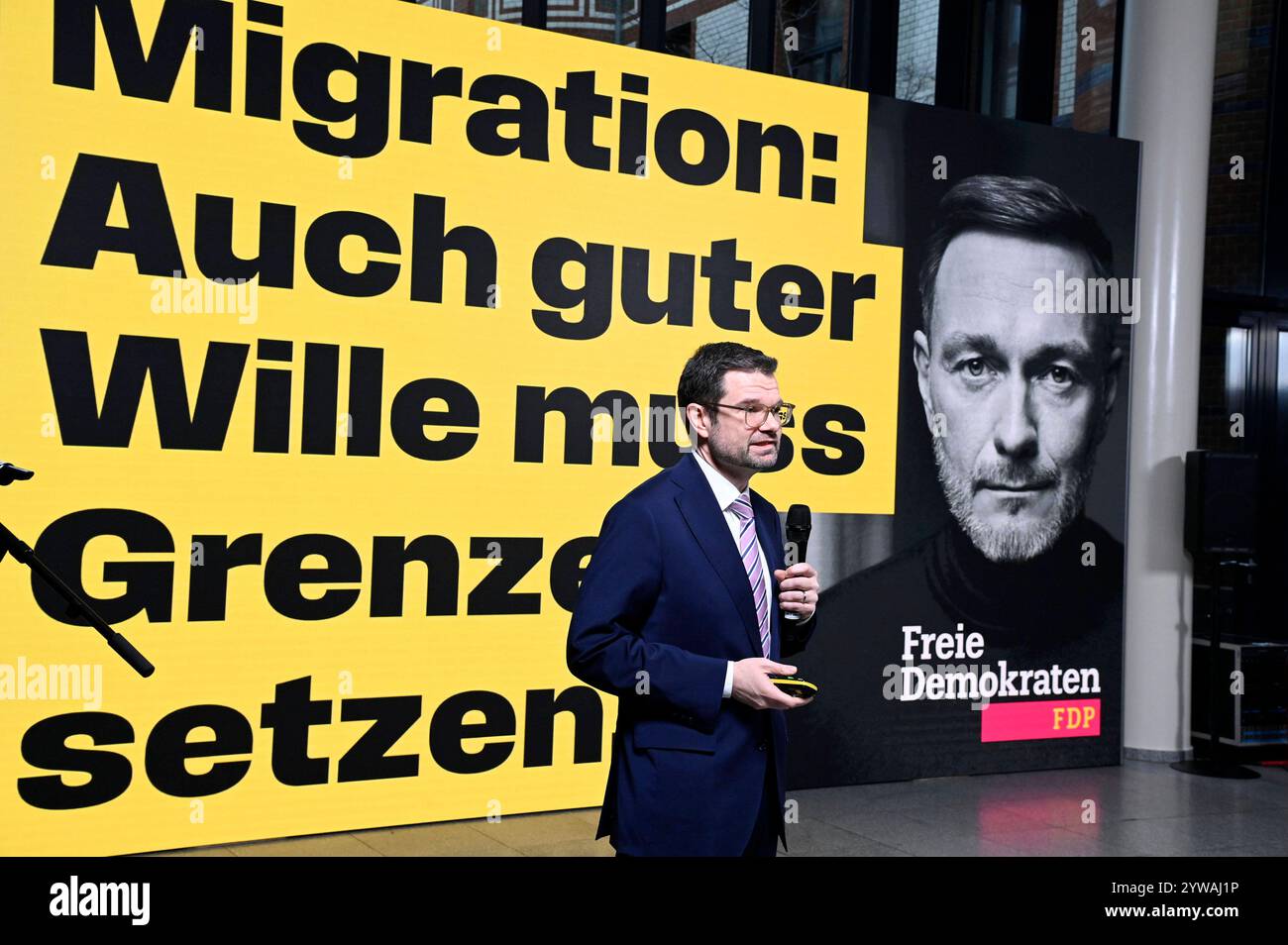 Marco Buschmann bei der Presseskonferenz der FDP zur ...