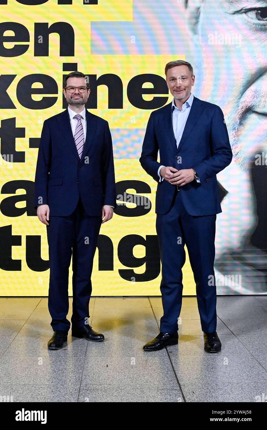 Marco Buschmann und Christian Lindner bei der Presseskonferenz der FDP ...