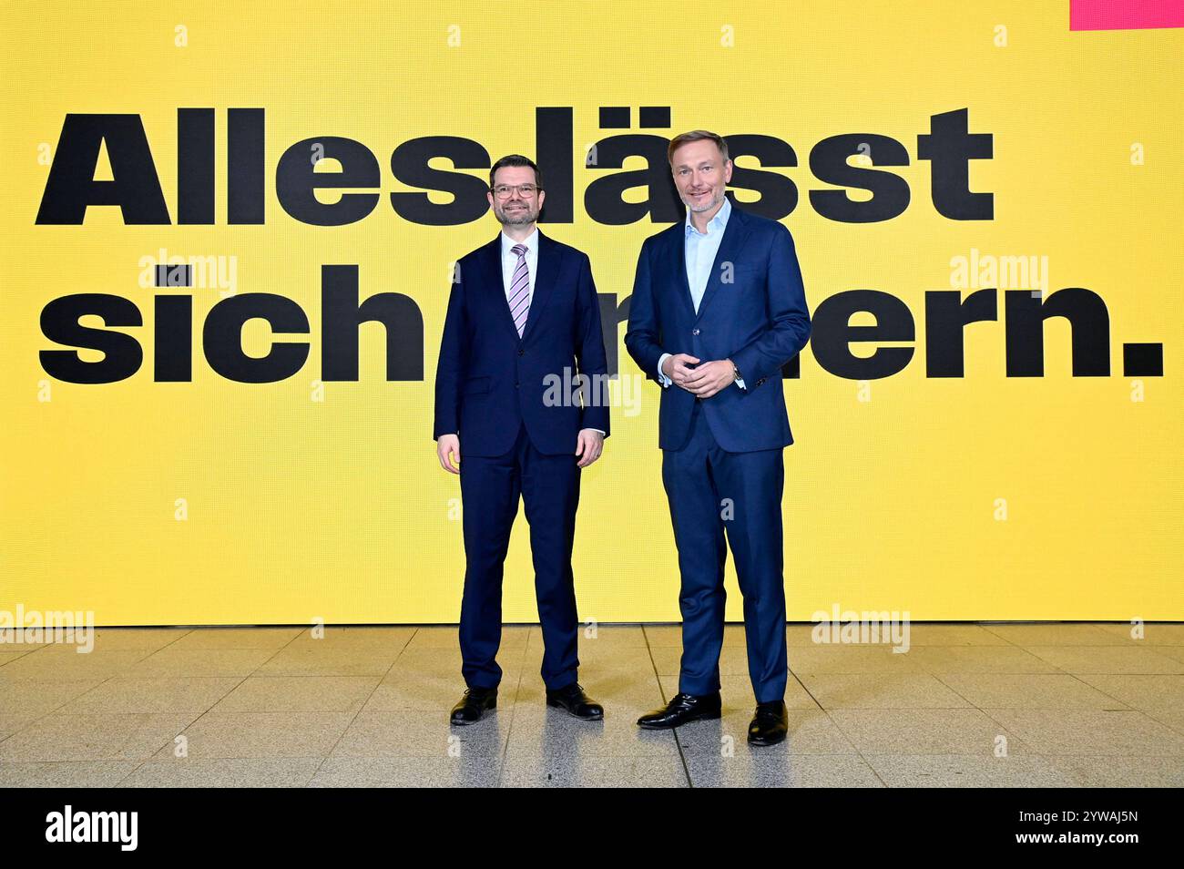 Marco Buschmann und Christian Lindner bei der Presseskonferenz der FDP ...