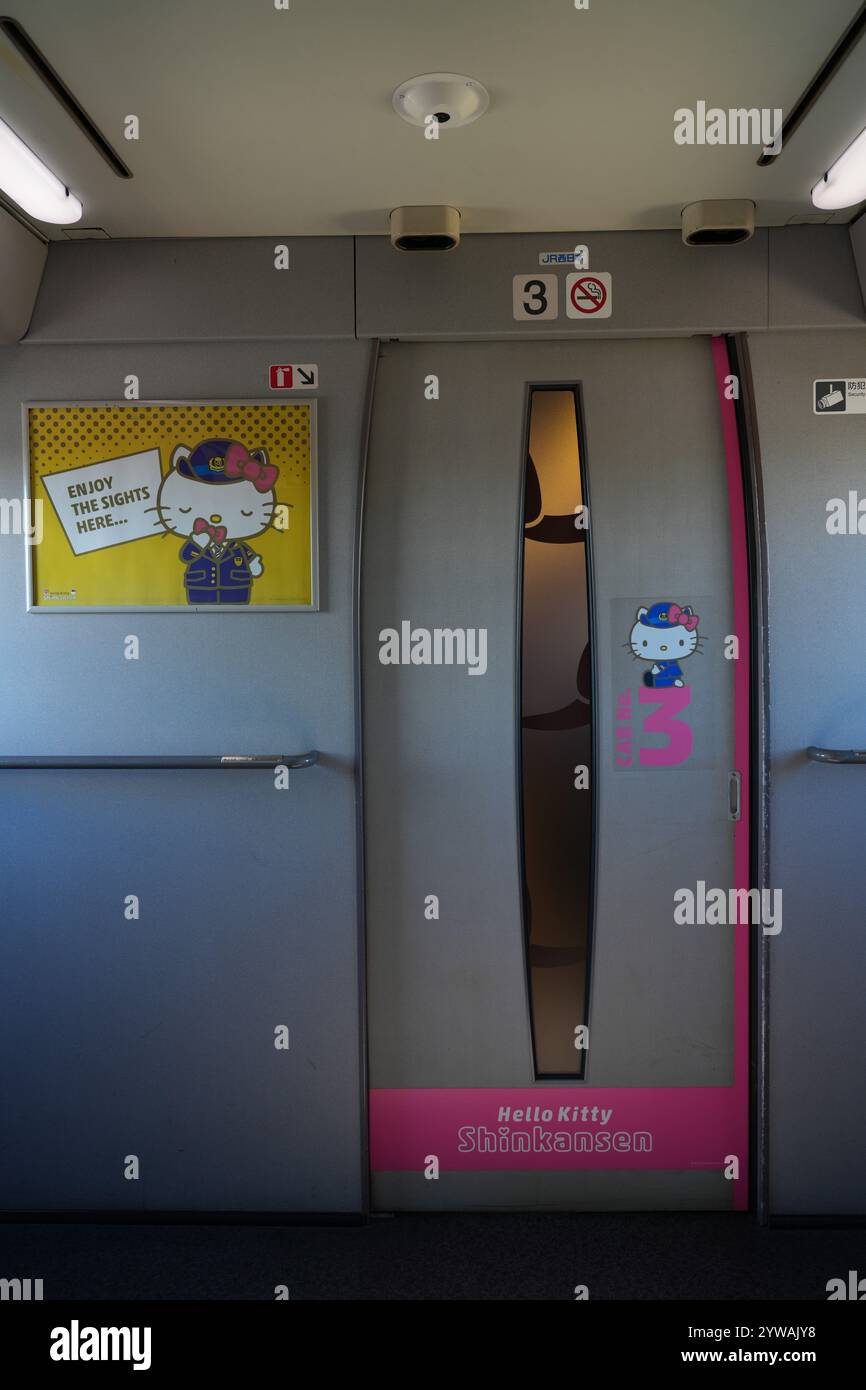 OSAKA, JAPAN -9 NOV 2024- View of the special livery Hello Kitty ...