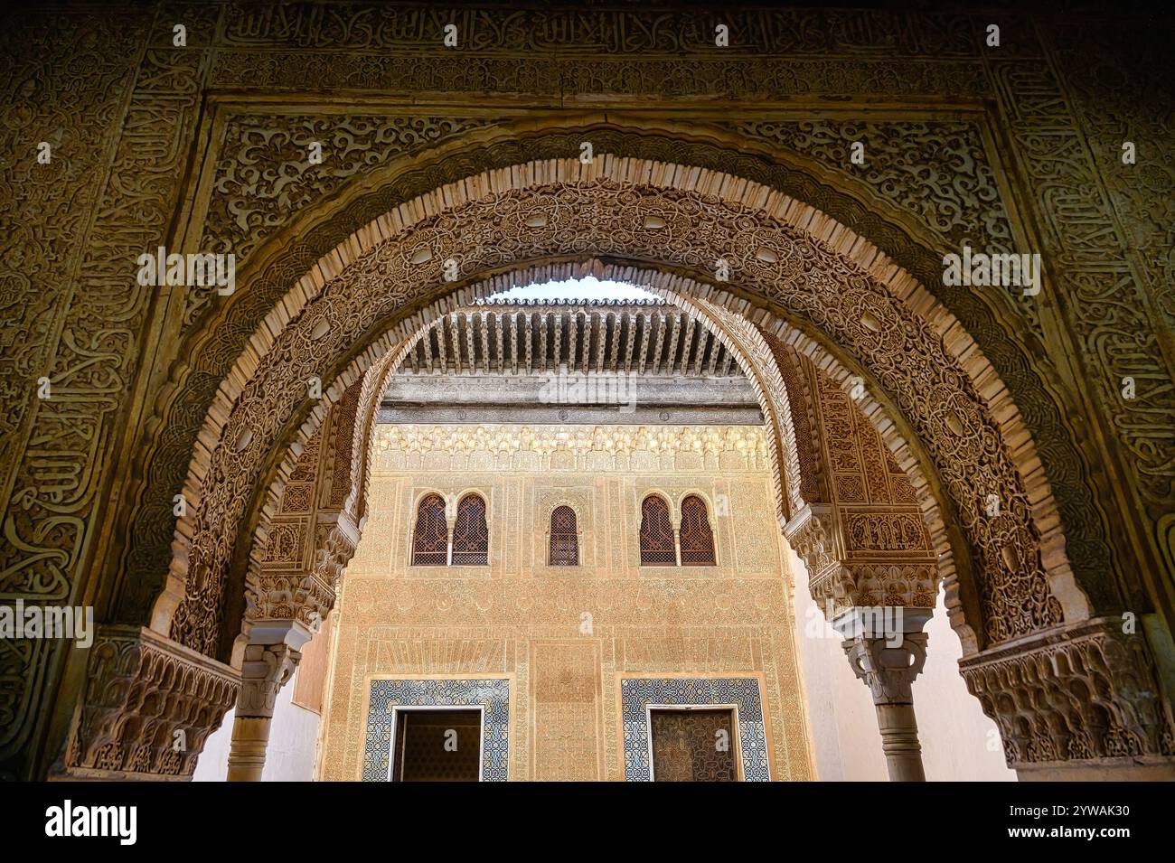 Granada, Spain - September 20, 2024: Architecture of porch arches ...