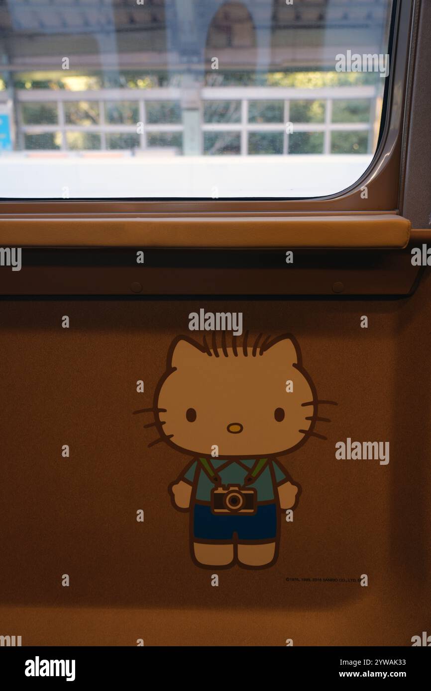 OSAKA, JAPAN -9 NOV 2024- View of the special livery Hello Kitty ...