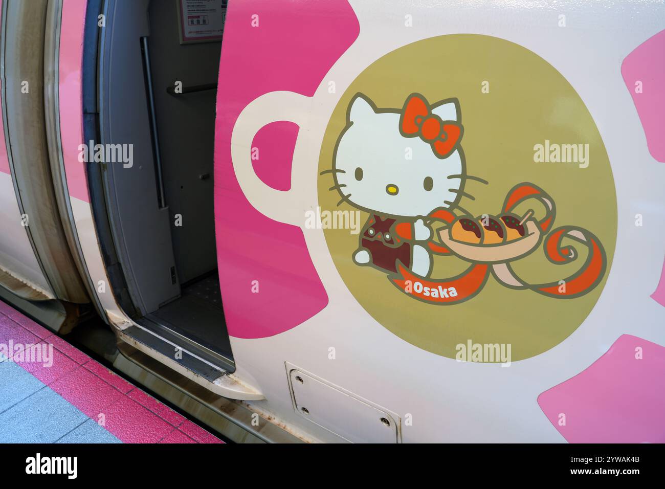 OSAKA, JAPAN -9 NOV 2024- View of the special livery Hello Kitty ...