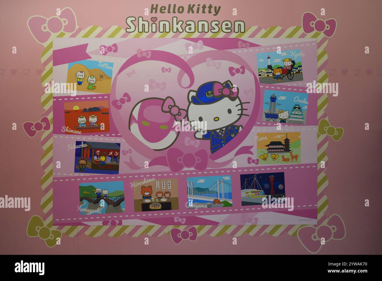 OSAKA, JAPAN -9 NOV 2024- View of the special livery Hello Kitty ...