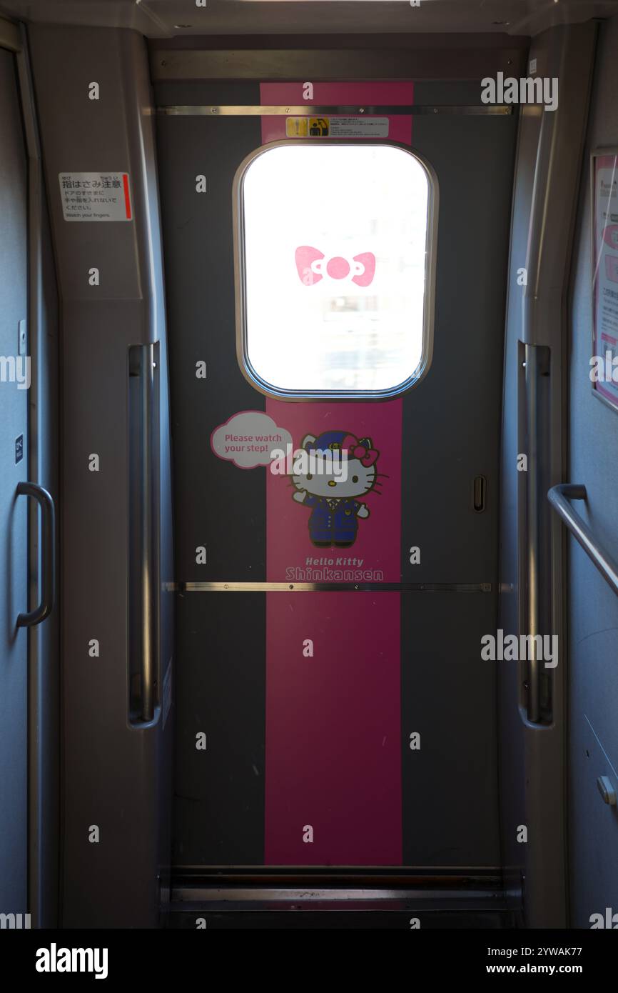 OSAKA, JAPAN -9 NOV 2024- View of the special livery Hello Kitty ...