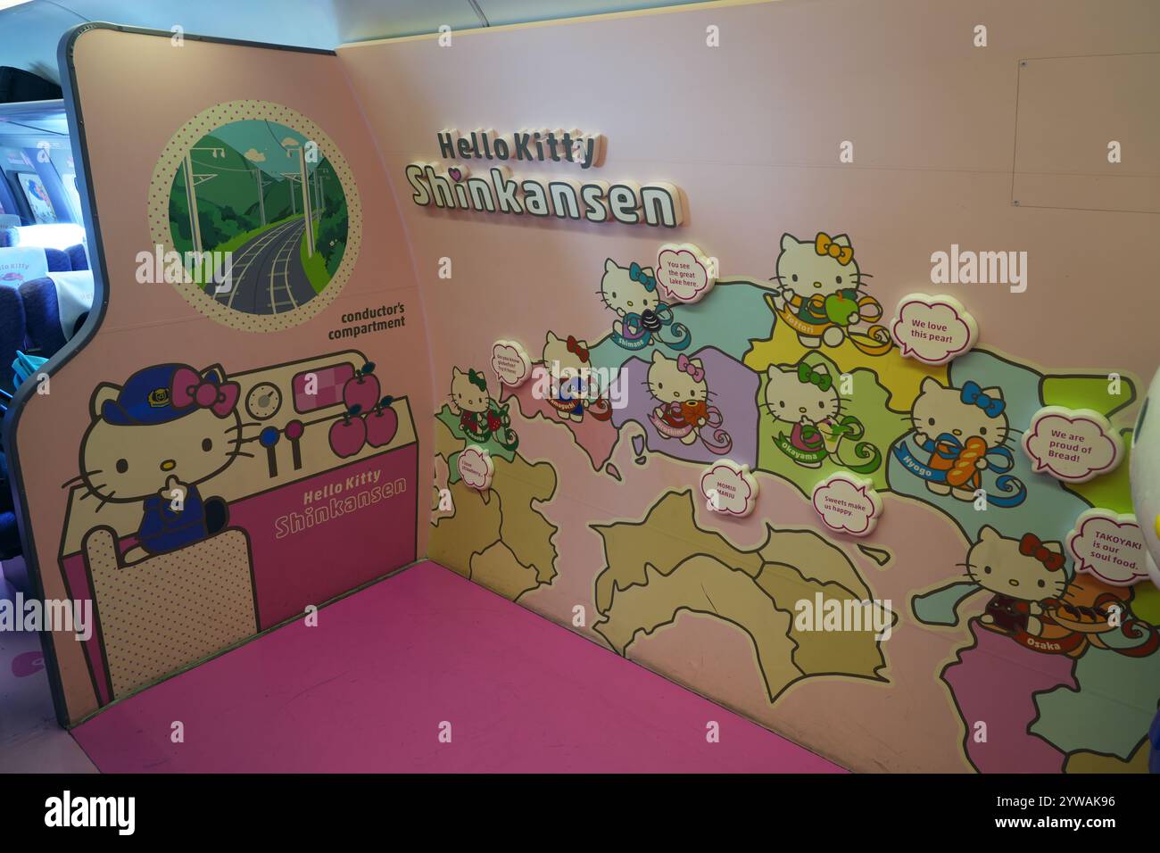 OSAKA, JAPAN -9 NOV 2024- View of the special livery Hello Kitty ...