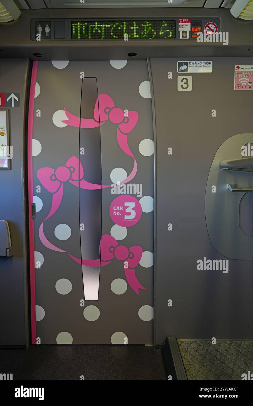 OSAKA, JAPAN -9 NOV 2024- View of the special livery Hello Kitty ...