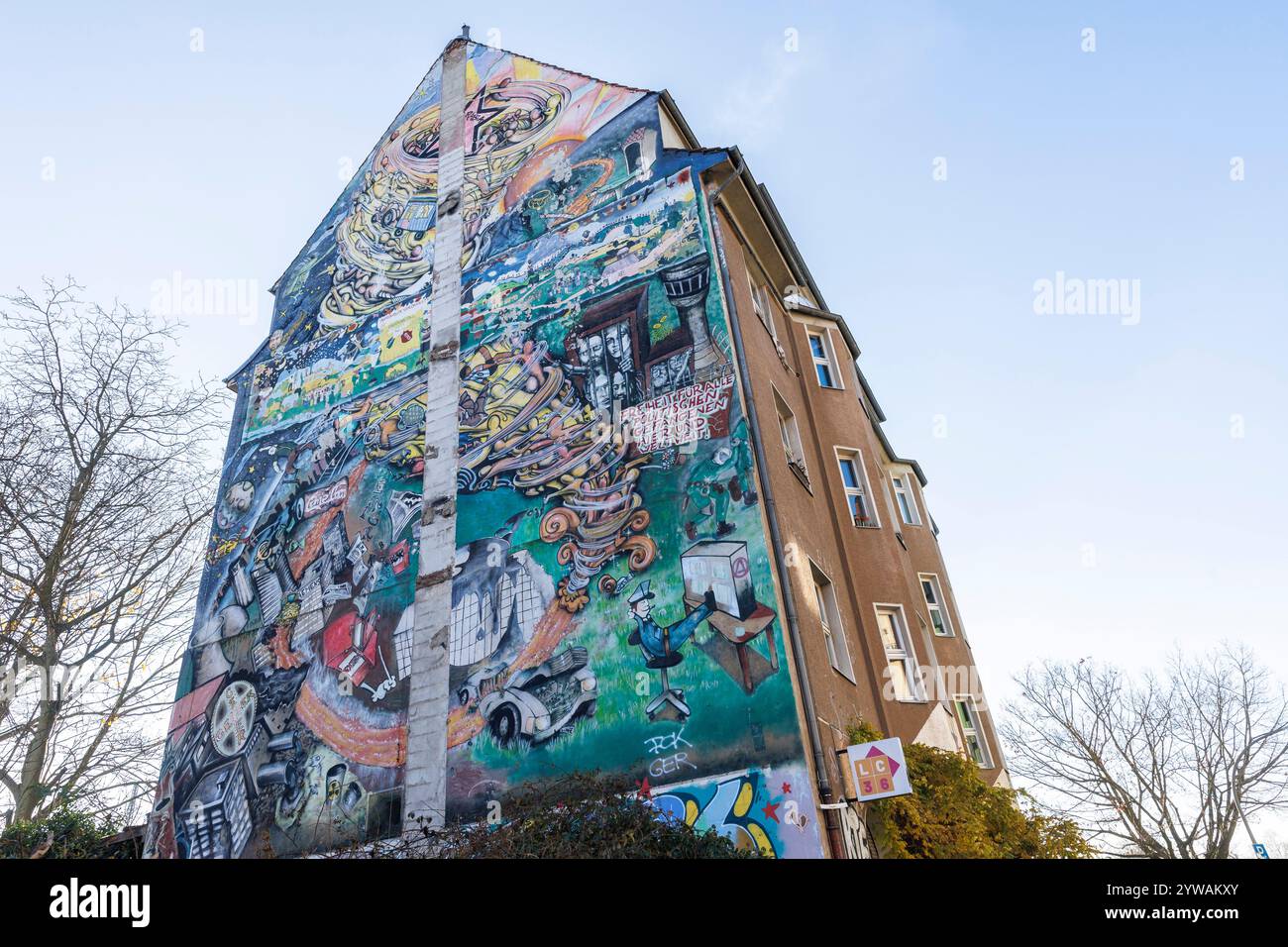 mural on a house on Ludolf-Camphausen street, it houses the ...