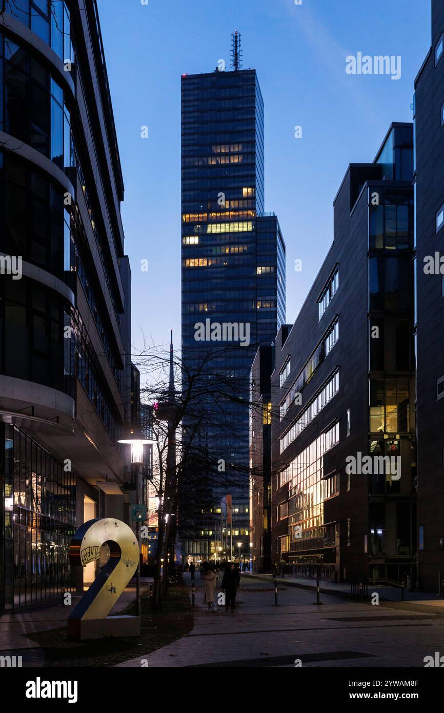 the Cologne Tower at the Mediapark, Cologne, Germany. der Koelnturm im ...