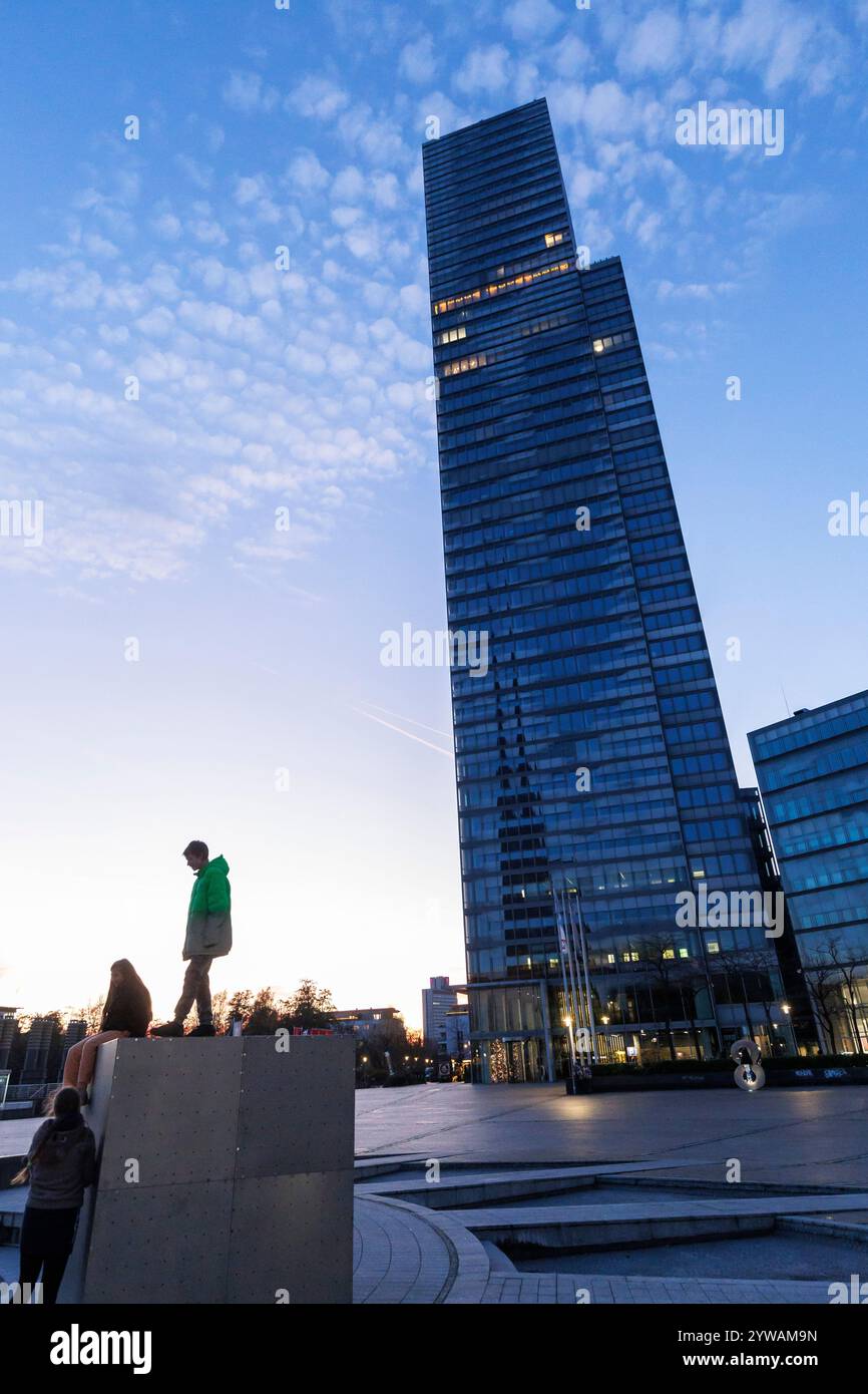 the Cologne Tower at the Mediapark, Cologne, Germany. der Koelnturm im ...