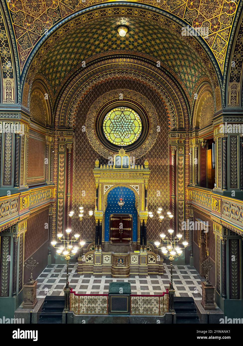 Spanish Synagogue Interior, Prague, Czech Republic, Czechia Stock Photo ...