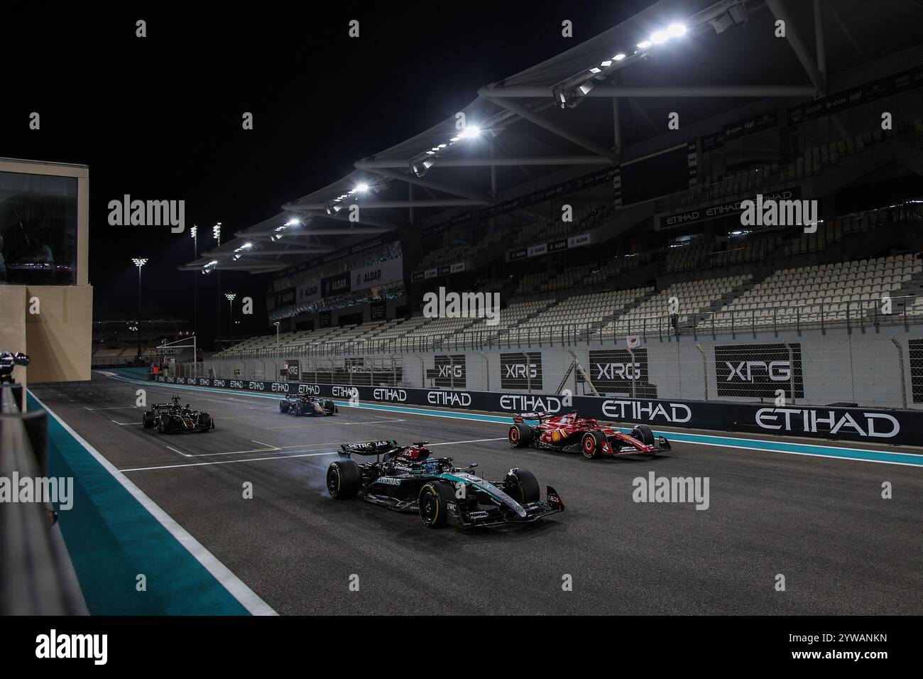 16 LECLERC Charles (mco), Scuderia Ferrari SF-24, action 63 RUSSELL ...