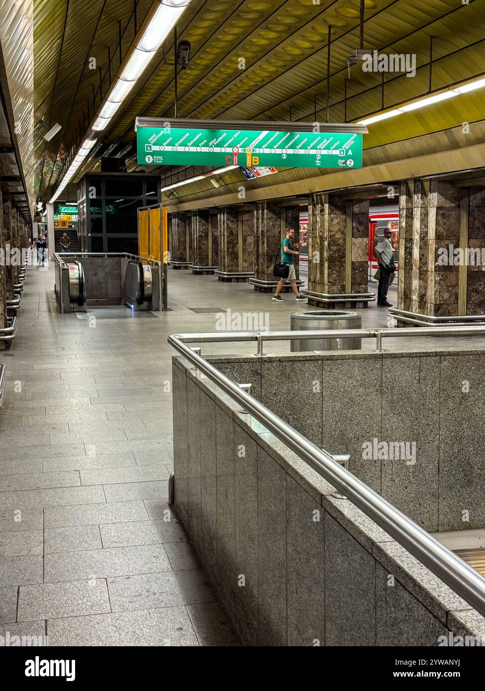 Underground Metro System, Prague, Czech Republic, Czechia Stock Photo ...