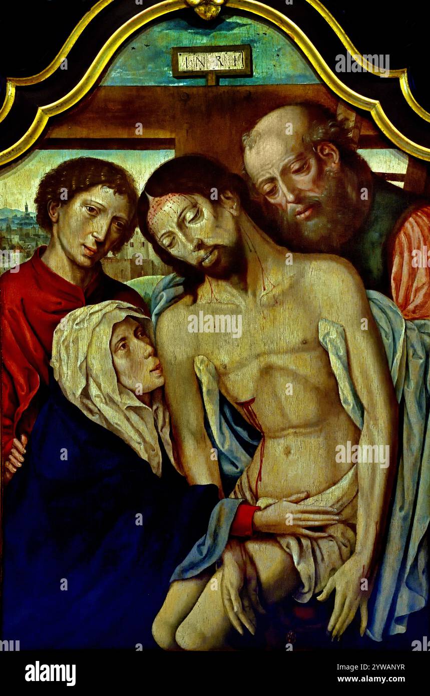Deposition of the Cross first quarter 16th Century By Master du Saint Sang Bruges Belgian ...