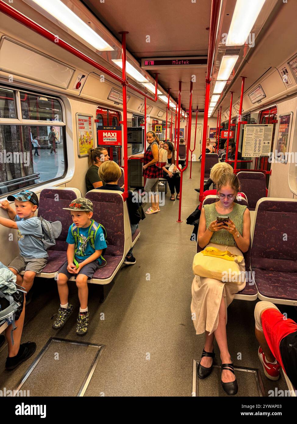 Underground Metro System, Prague, Czech Republic, Czechia Stock Photo ...