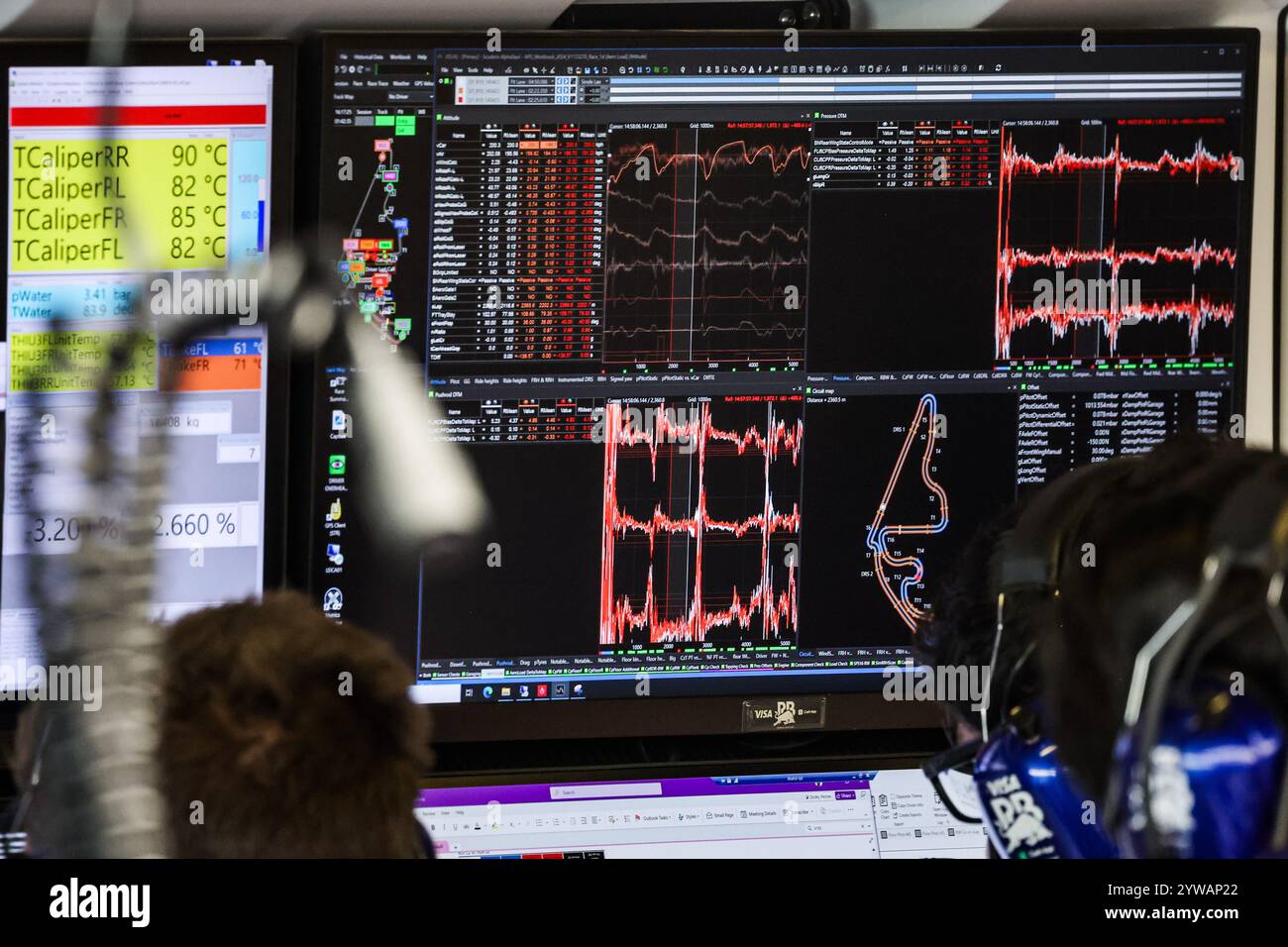 Telemetry at Visa Cash App RB F1 Team during the Formula 1 Abu Dhabi ...