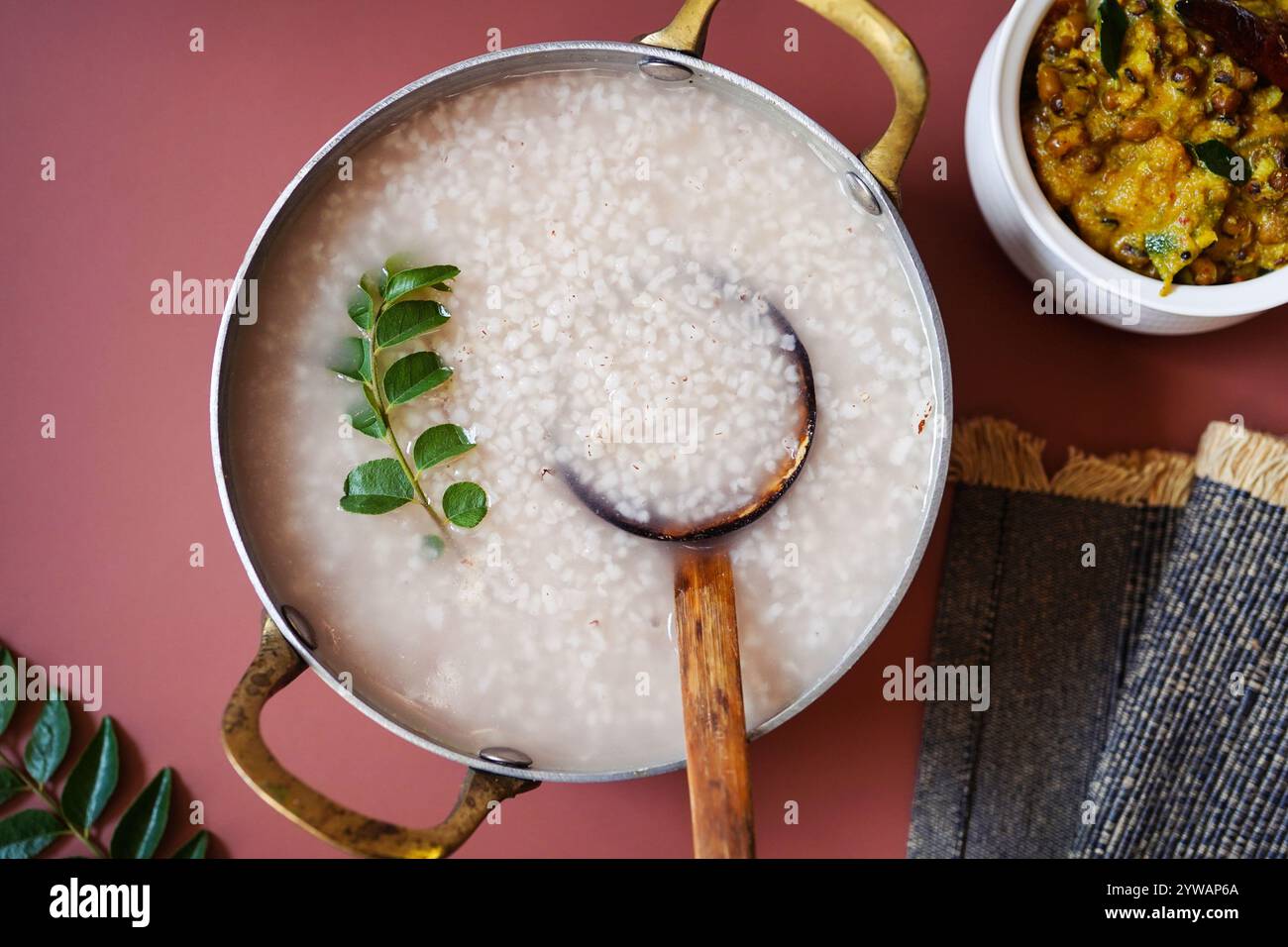 Kerala Rice Porridge or Conjee| Kanji payar and Chammanthi Stock Photo ...