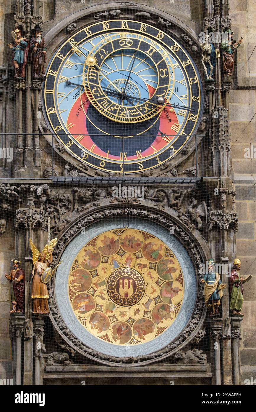 The Astronomical Clock at the Old Town Hall. Prague, Czech Republic ...