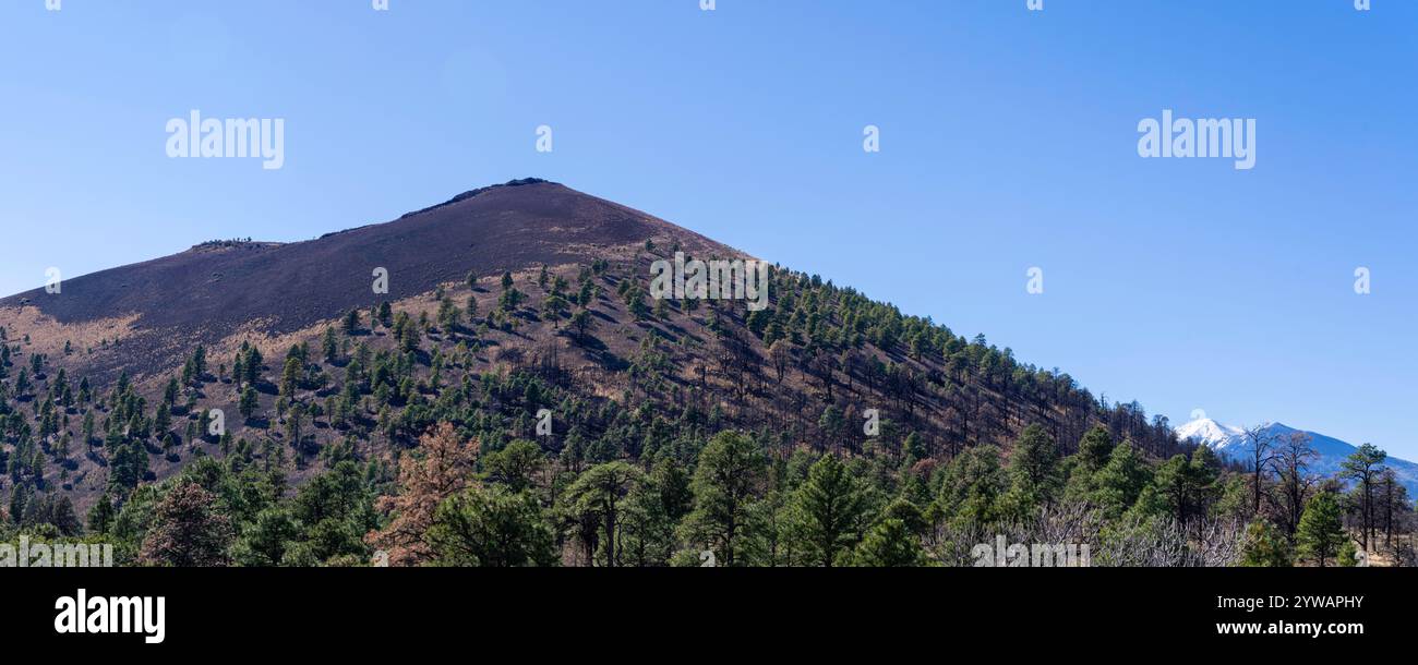 Panoramic photograph of Sunset Crater Volcano National Monument with ...