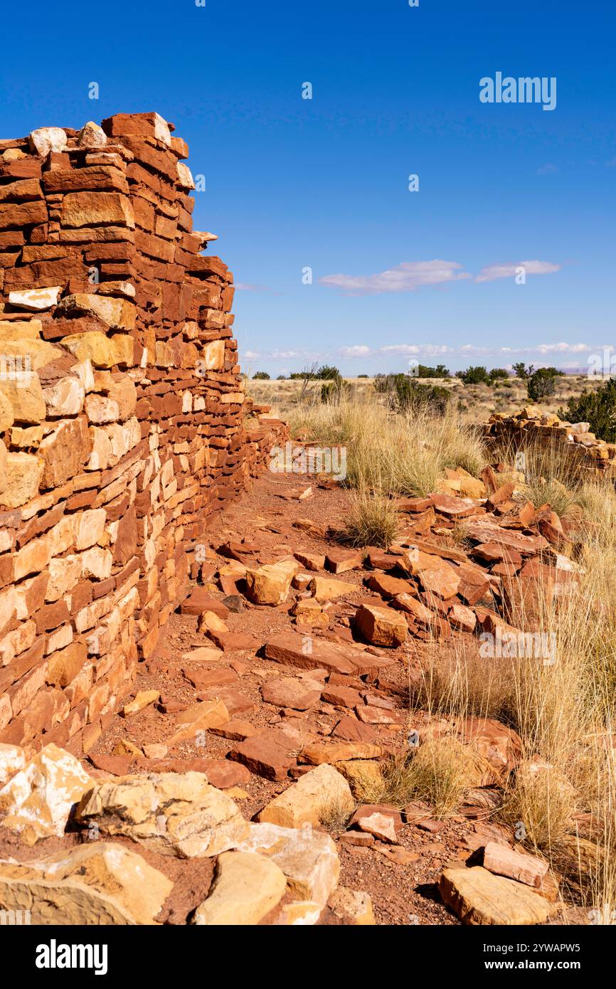Photograph of a restored building created by ancient Native Americans ...