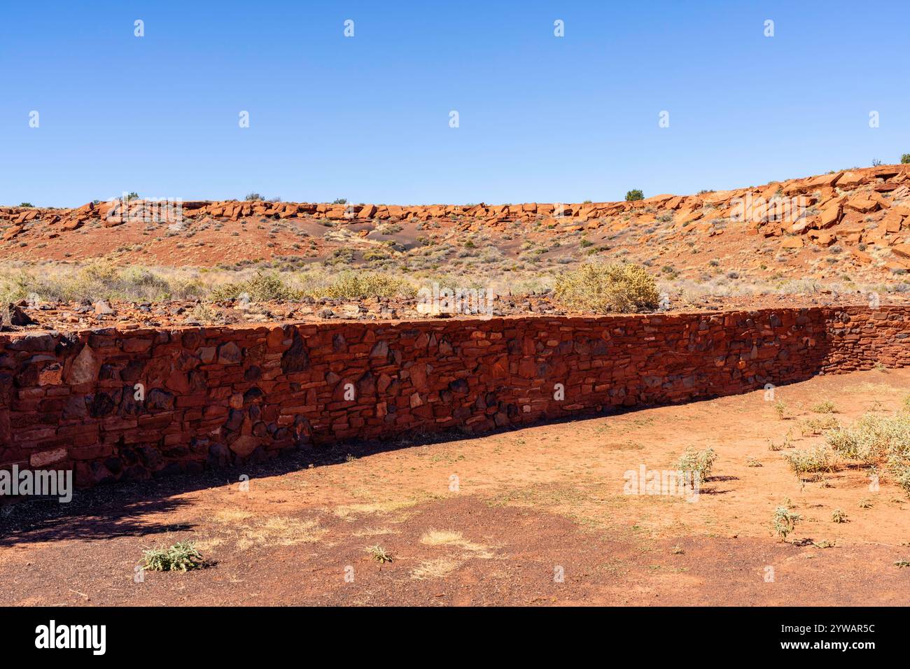 Photograph of ball court at Wupatki Pueblo, a partially restored ...