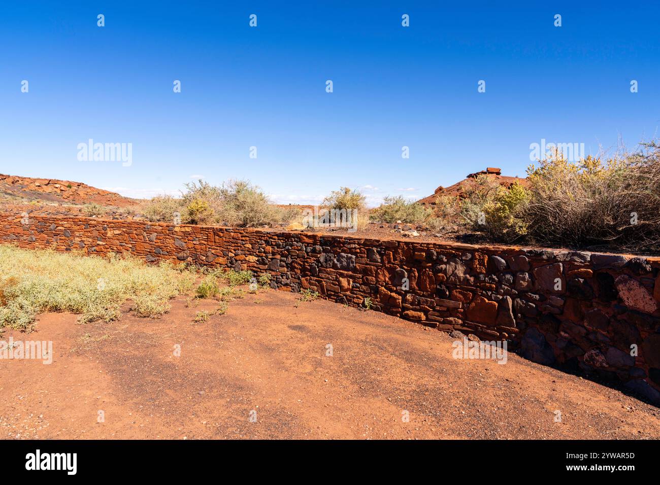 Photograph of ball court at Wupatki Pueblo, a partially restored ...