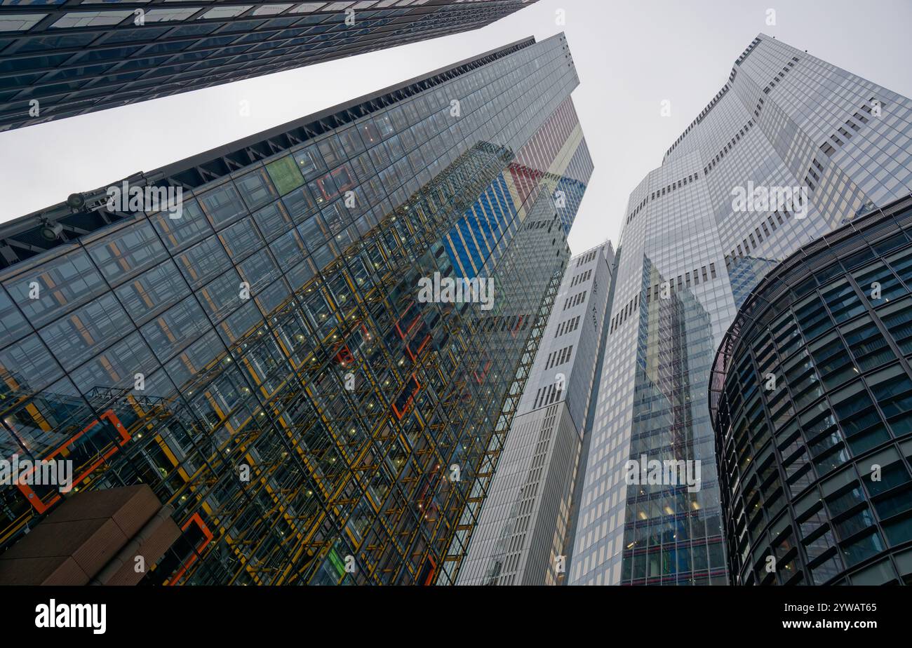 Modern Skyscrapers With Reflective Glass Architecture in Urban ...