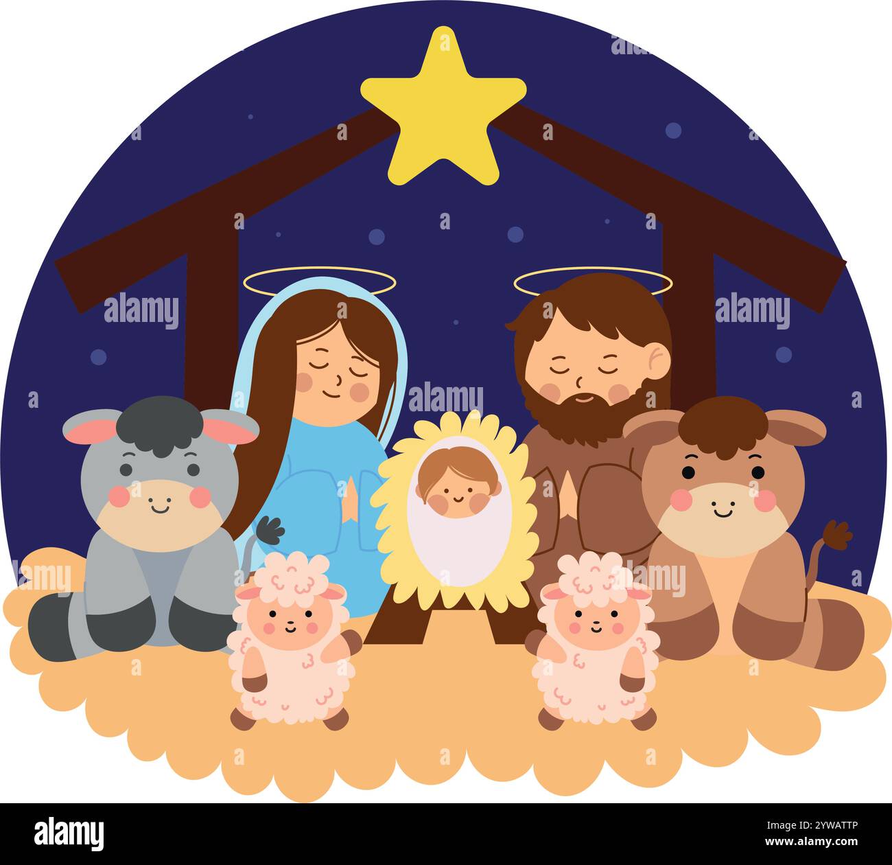 manger characters in the stable Stock Vector Image & Art - Alamy