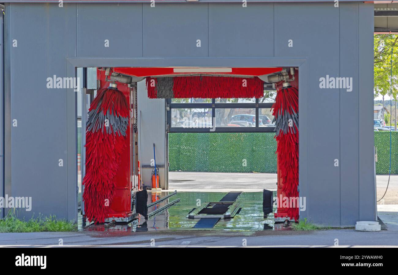 Drive Through Car Wash Machine Brush Tunnel Automatic Service Facility ...