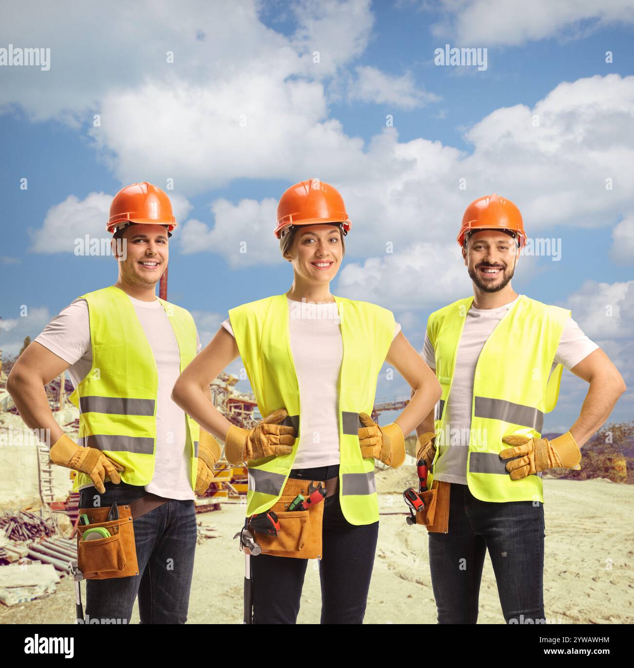 Engineer man woman construction hi-res stock photography and images - Alamy