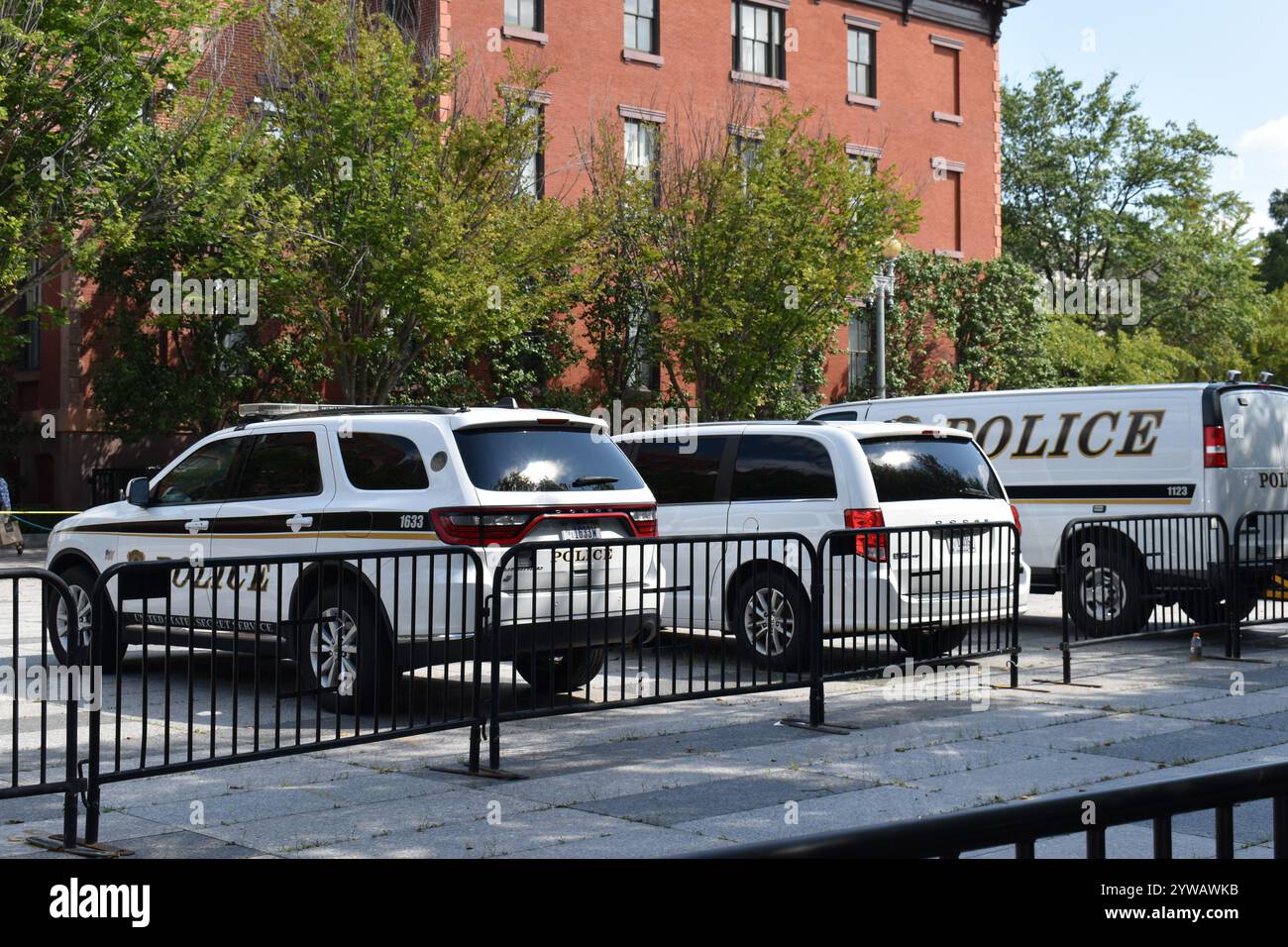 Washington D.C., USA- September 2, 2024- Police vehicles in front of ...