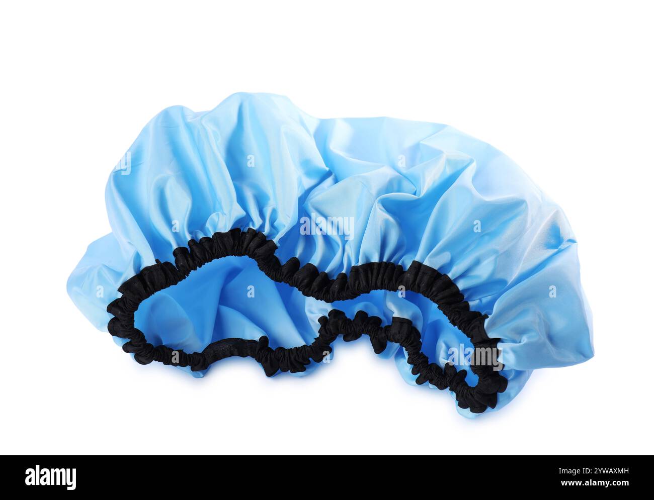 One blue shower cap isolated on white Stock Photo - Alamy