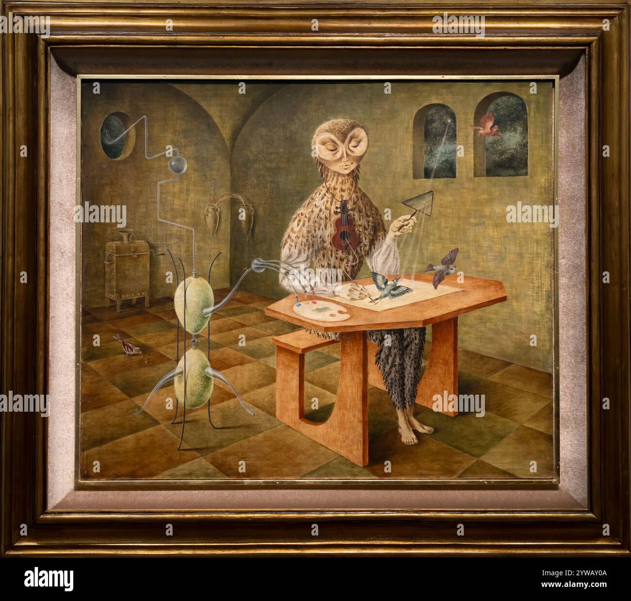 Paris, France - 11 09 2024: Surrealism exposition. Creacion de las Aves ...