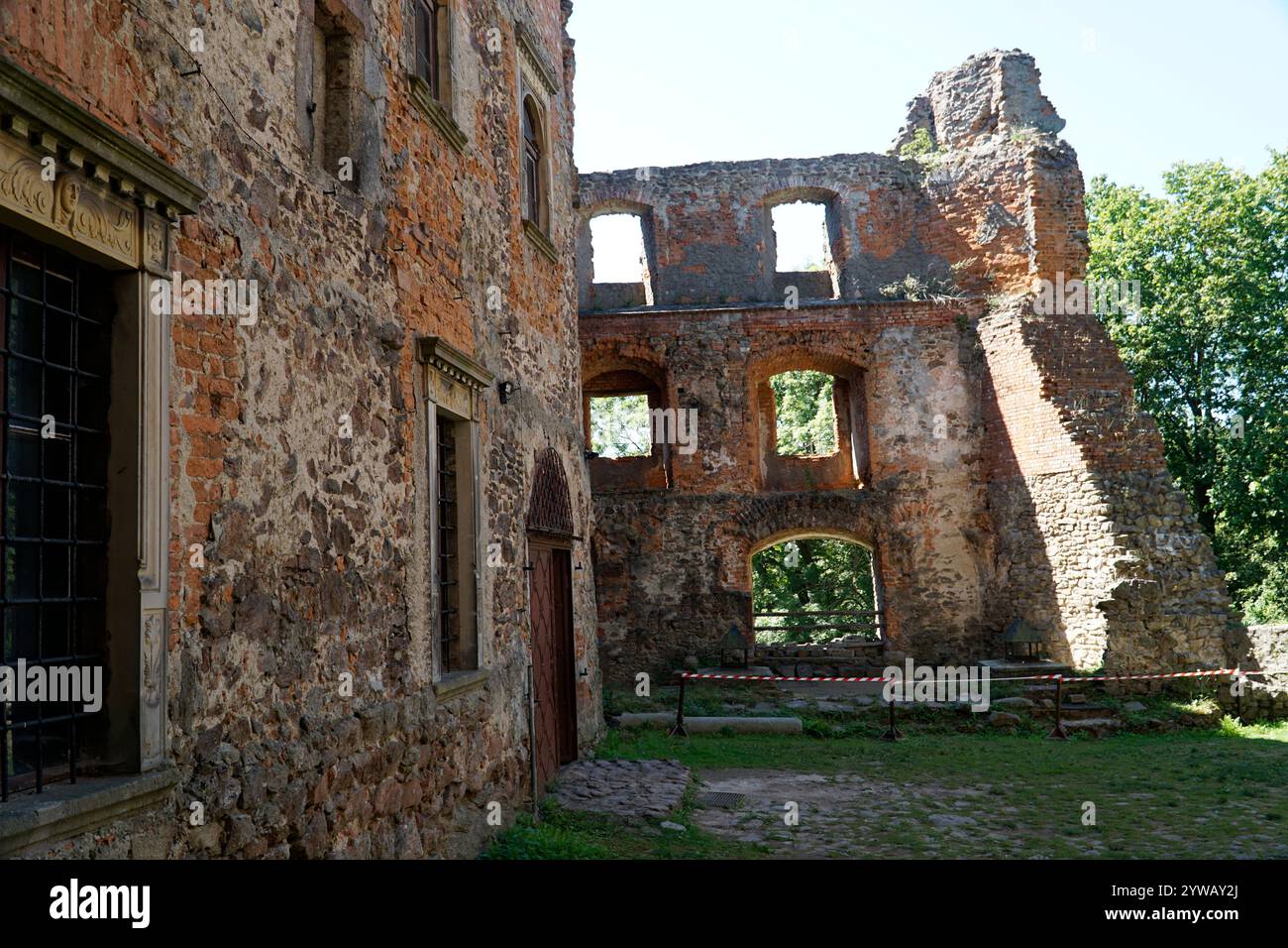 Zagorze Slaske, Poland - August 13th, 2024 - Grodno Castle, ruins Stock ...