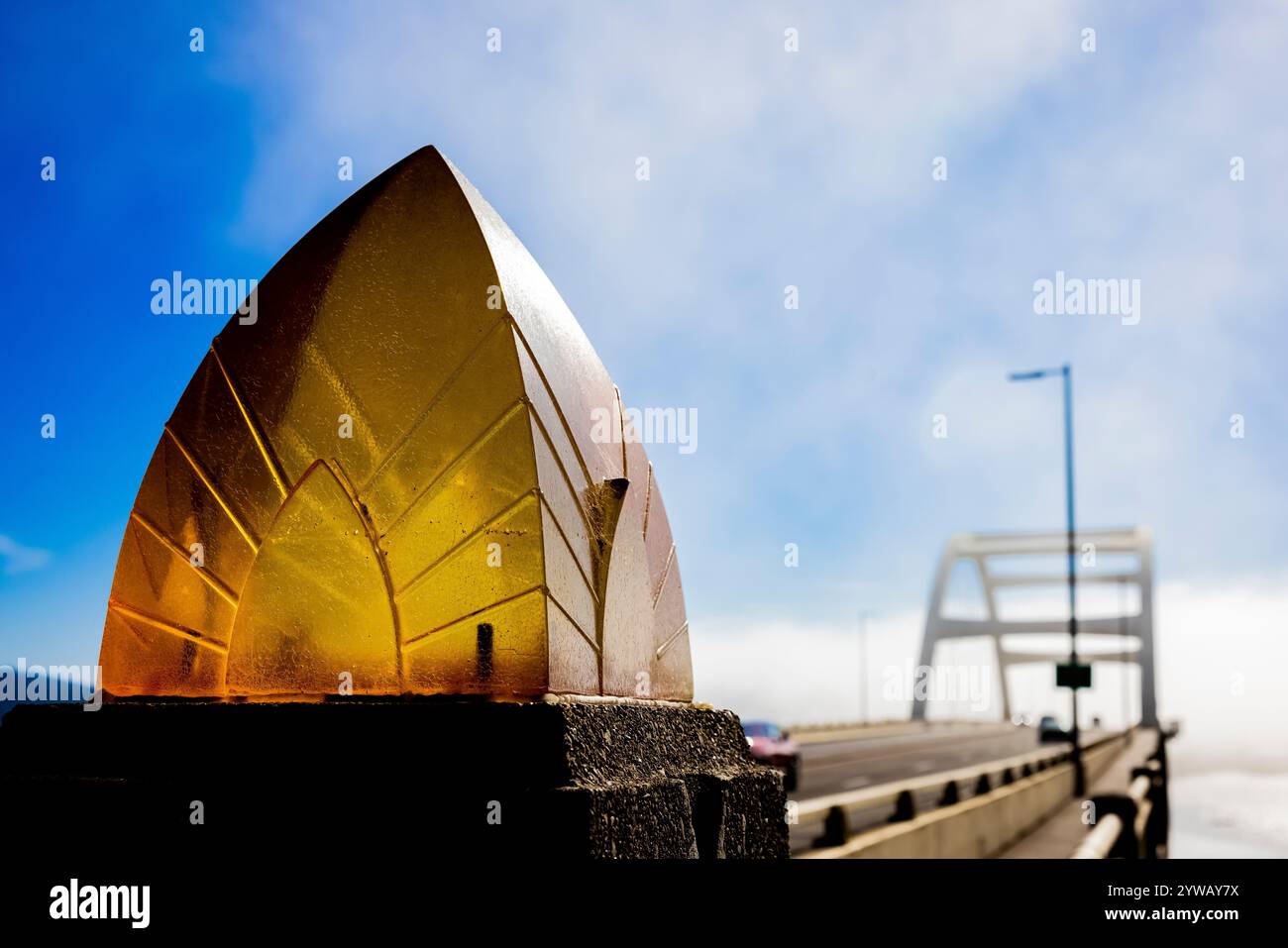 Alsea Bay Bridge on U.S. Route 101 in Waldport, Oregon, USA Stock Photo ...