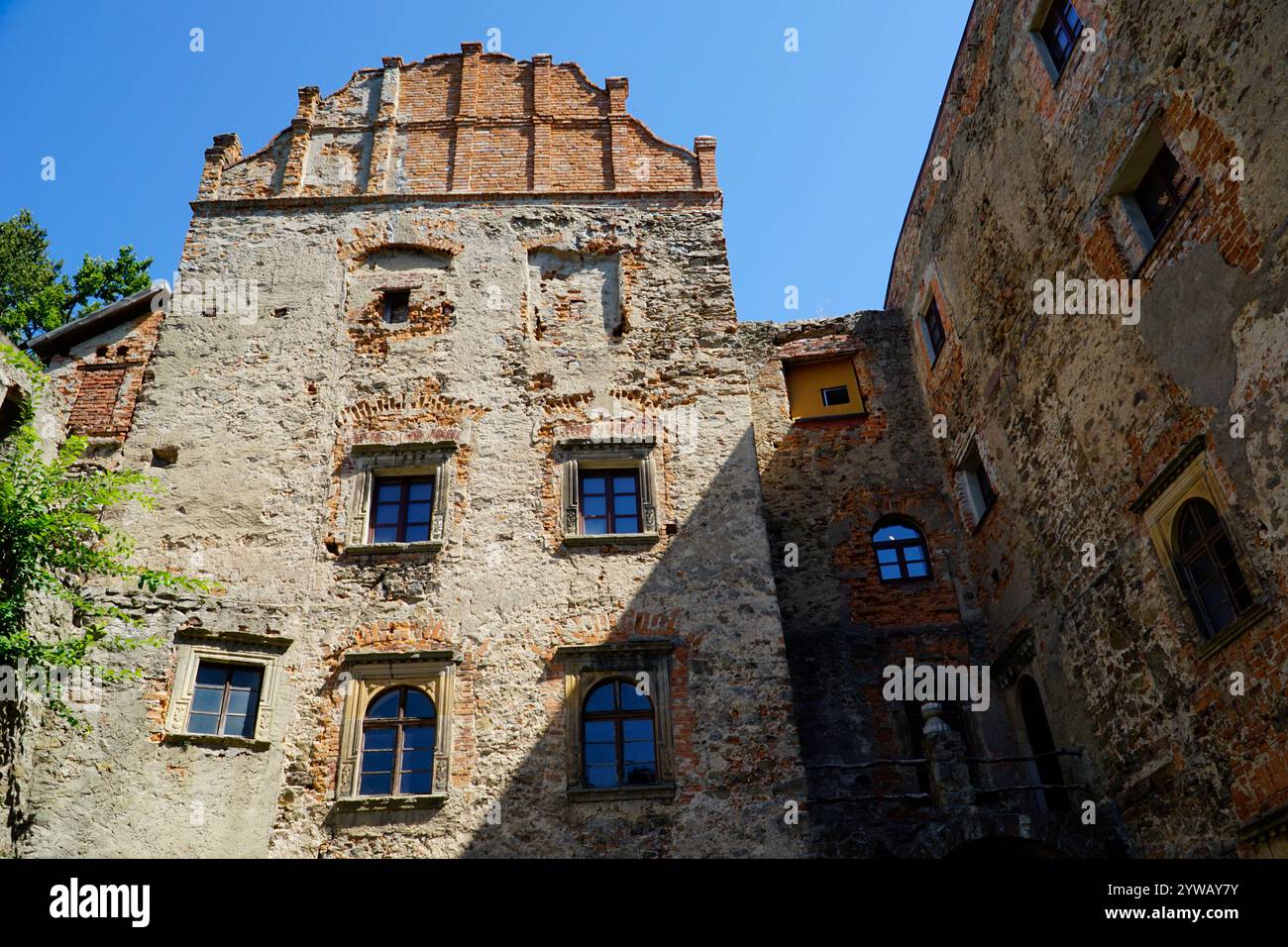 Zagorze Slaske, Poland - August 13th, 2024 - Grodno Castle - stone ...