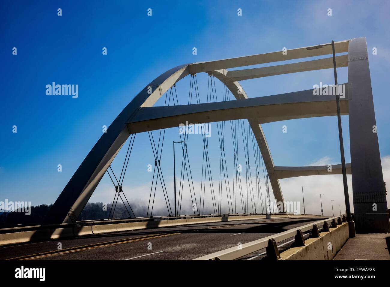 Alsea Bay Bridge on U.S. Route 101 in Waldport, Oregon, USA Stock Photo ...