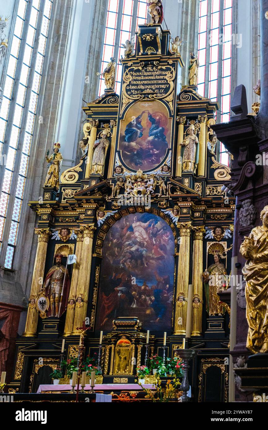 Tyn Church Interior, Looking toward the Main Altar. Painting of the ...
