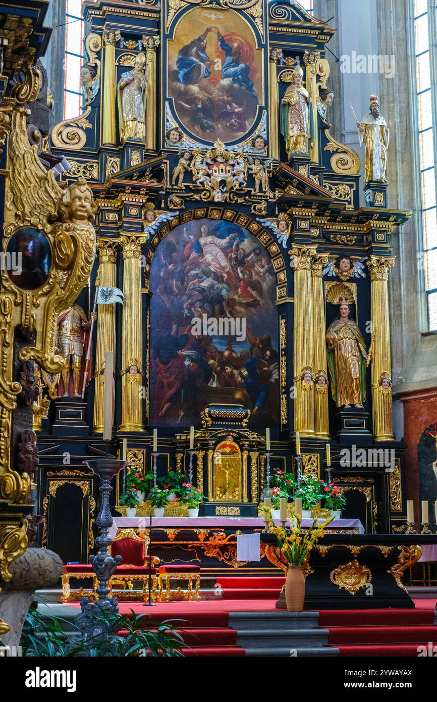 Tyn Church Interior, Looking toward the Main Altar. Painting of the ...