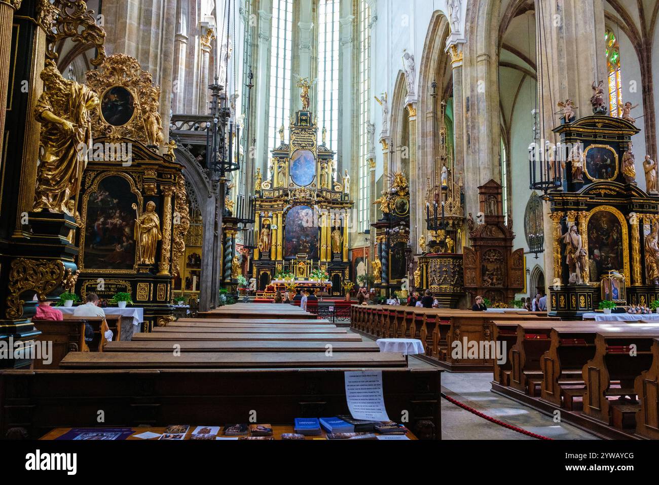 Tyn Church Interior, Looking toward the Main Altar. Painting of the ...