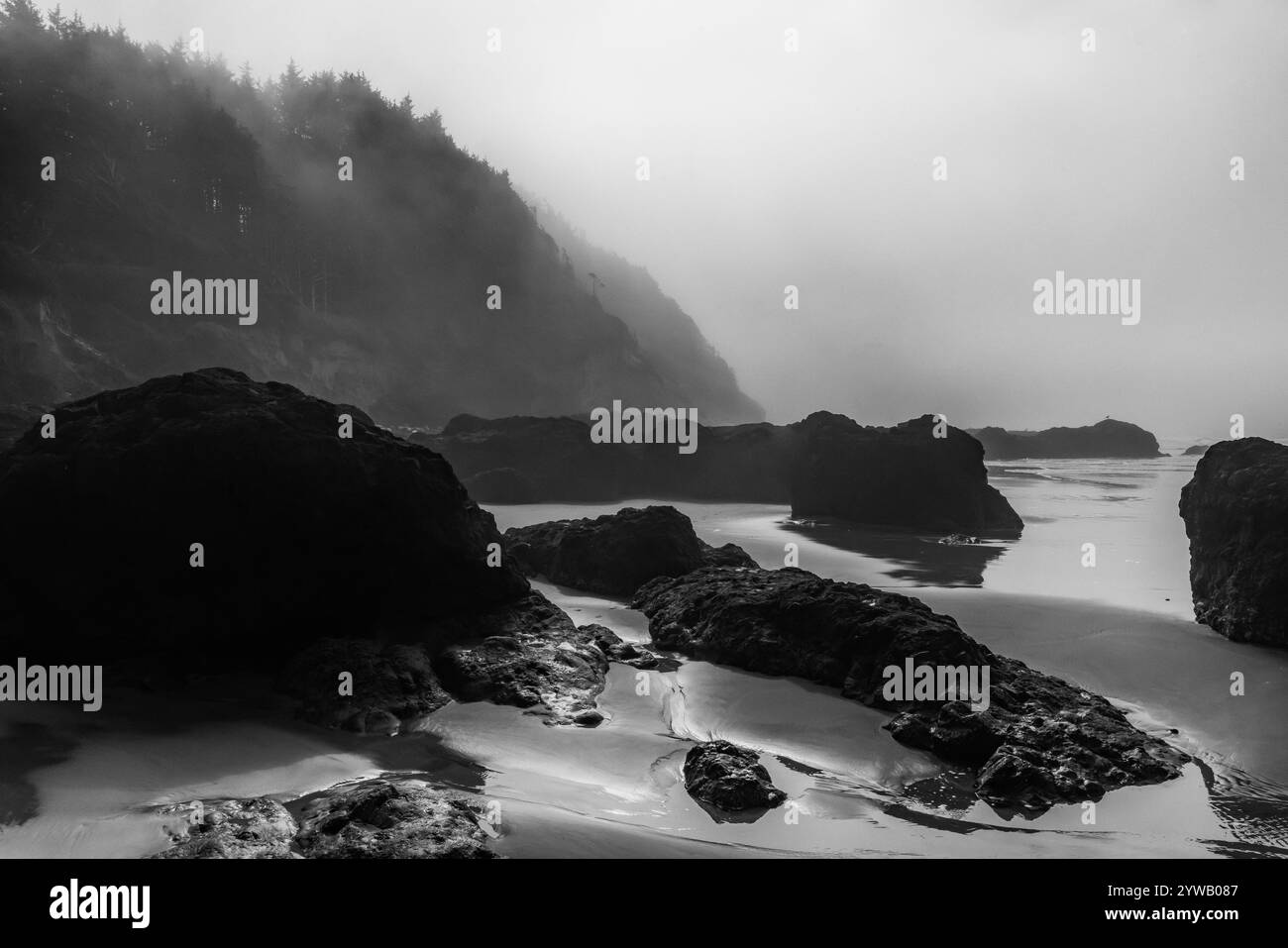 Oregon coast coastal Black and White Stock Photos & Images - Alamy