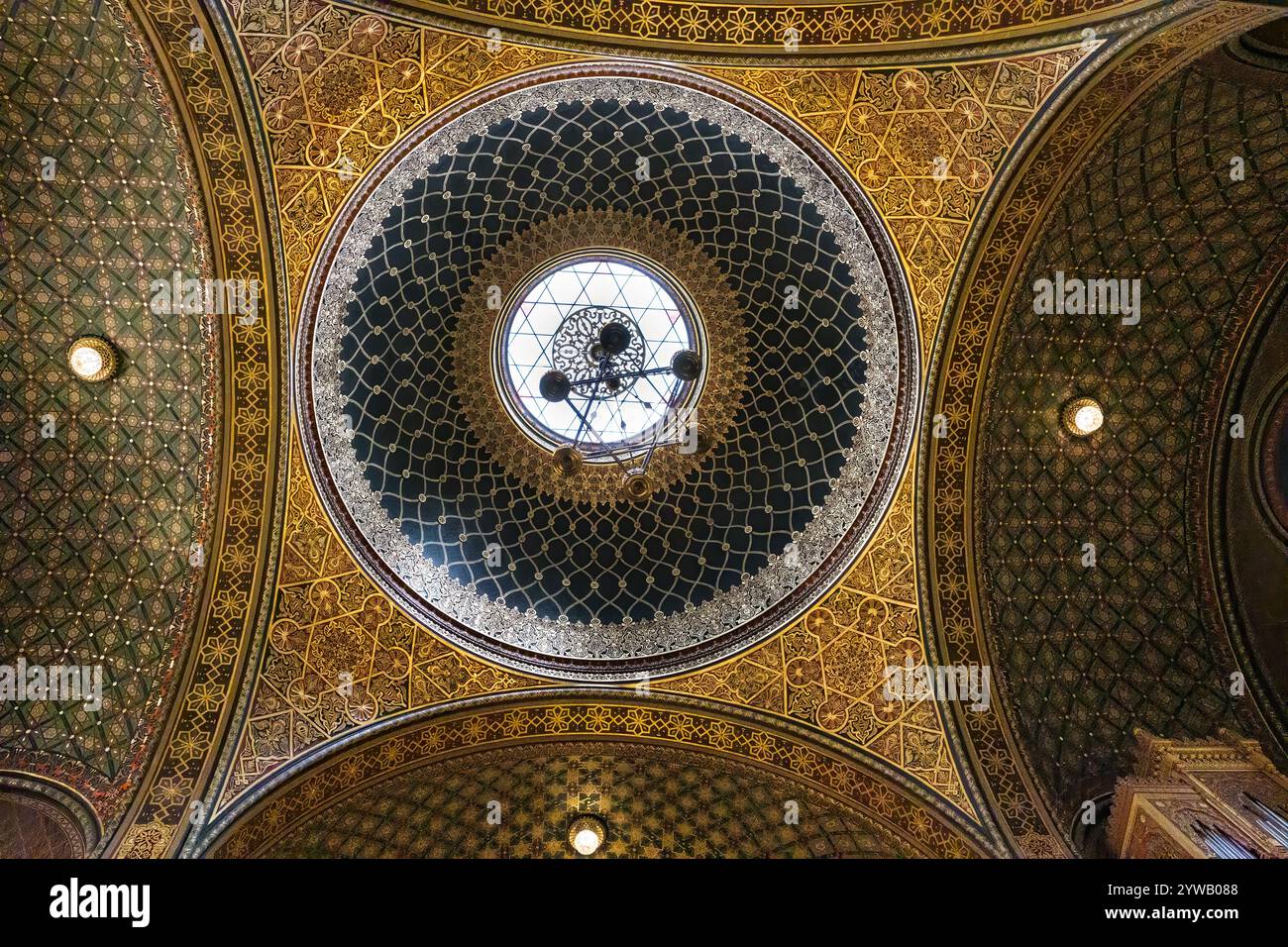Spanish Synagogue Interior Dome. Prague, Czechia, Czech Republic Stock ...