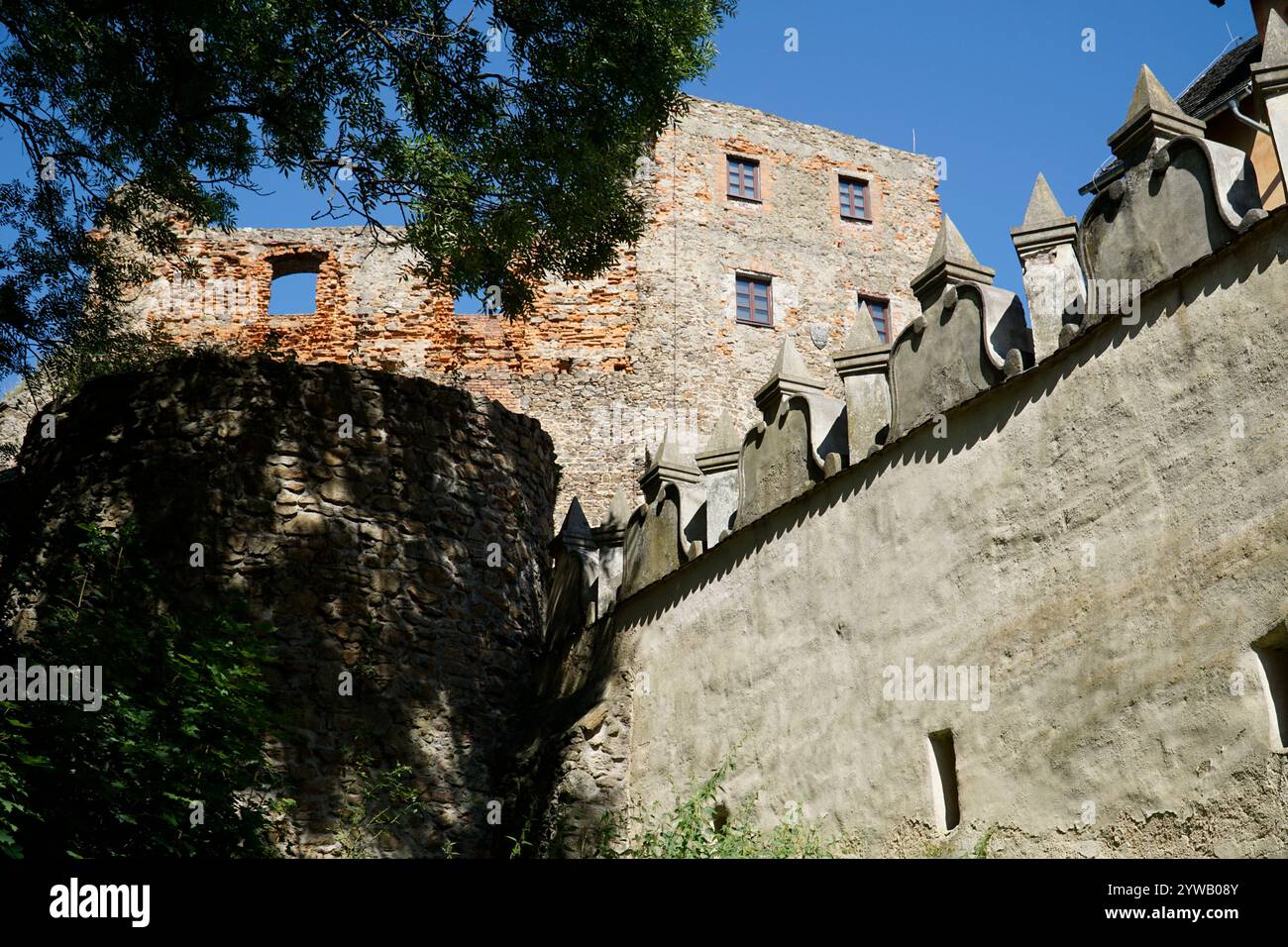 Zagorze Slaske, Poland - August 13th, 2024 - Grodno Castle - fortified ...