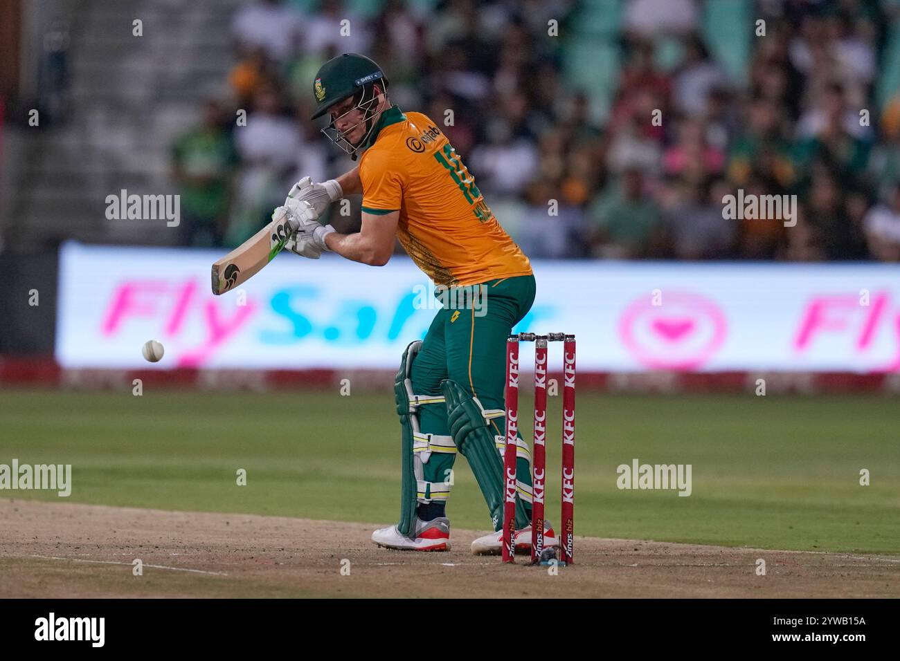South Africa's David Miller plays a shot during the first T20 cricket ...