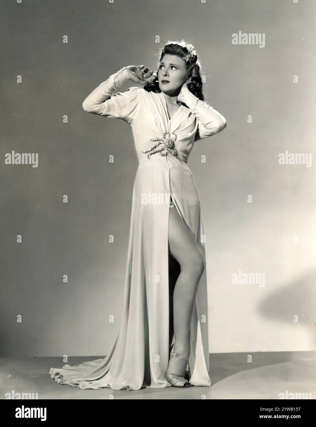 EVELYN ANKERS (1918-1985) Anglo-American film actress in a 1943 ...