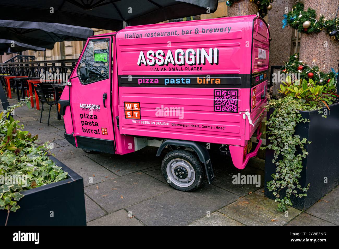 Piaggio Ape van advertising Assaggini Italian Small Plates restaurant ...