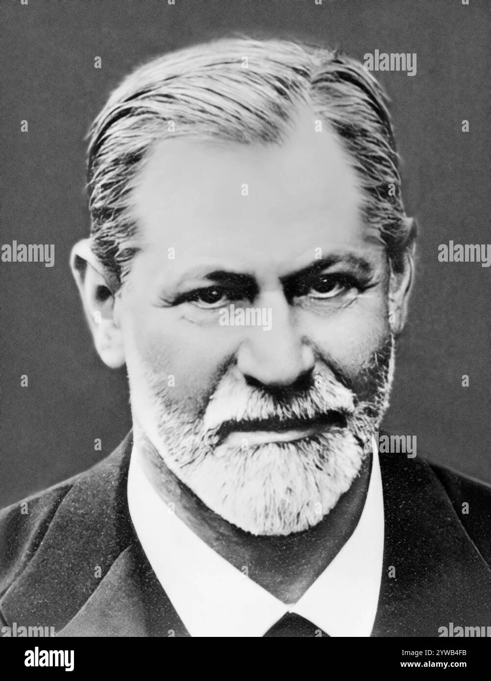 Sigmund Freud (1856 – 1939) as a younger man. Photo taken in 1909 at Clark University, Worcester ...