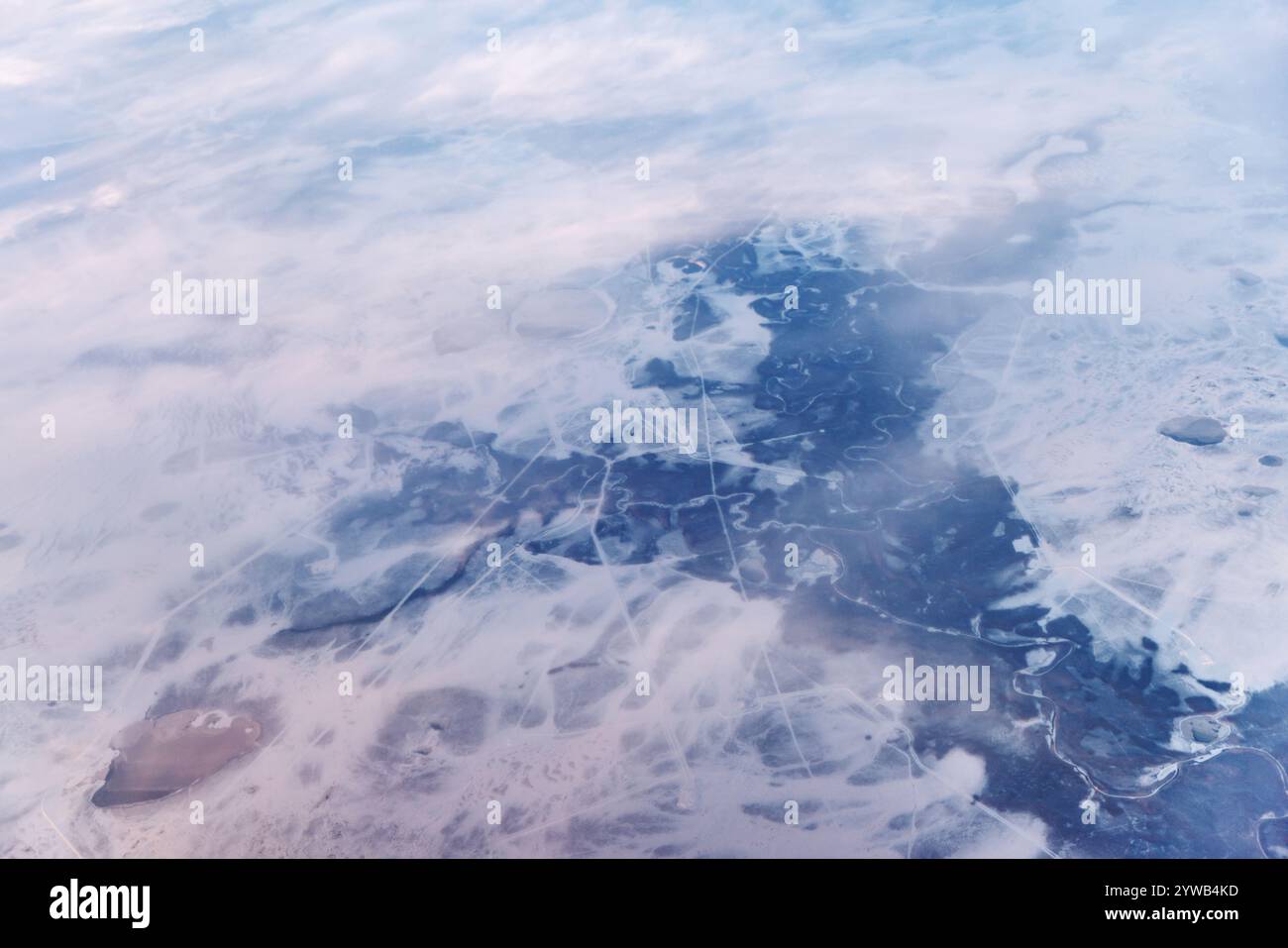 Permafrost in Siberia, aerial plane view Stock Photo - Alamy